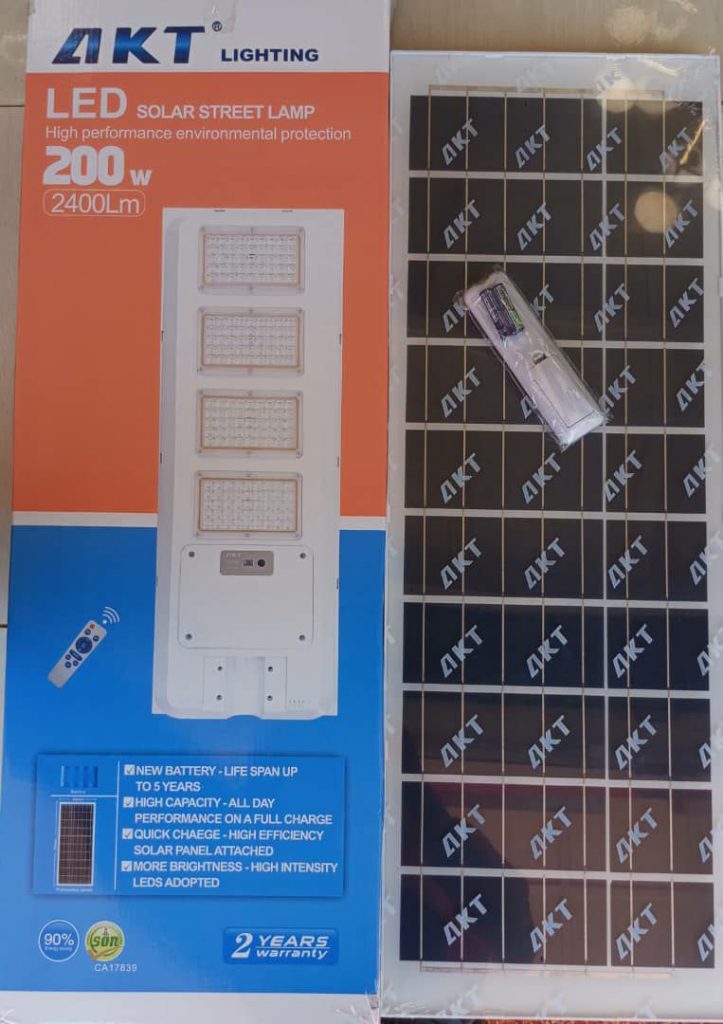 200 watts AKT Solar street lamp - G&T Electrical
